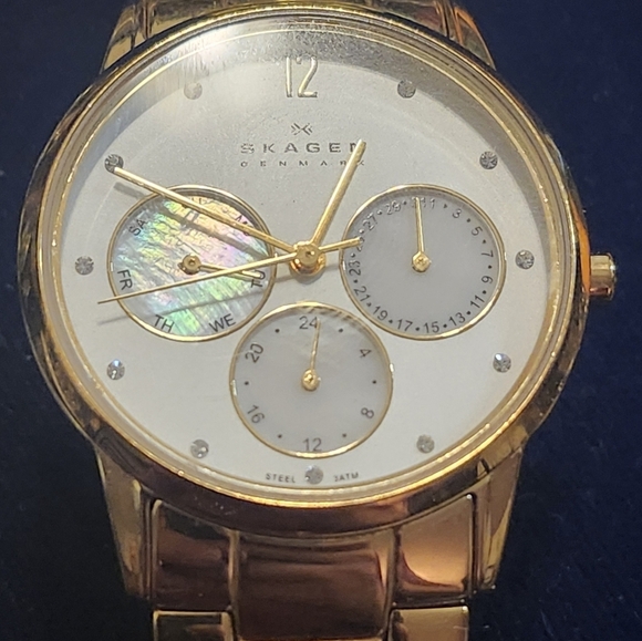 Skagen | Accessories | Like New Skagen Iced Out Face Chronograph Womens ...